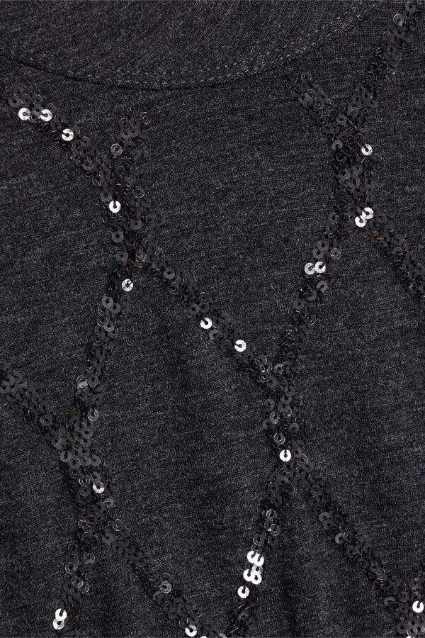 Brunello Cucinelli Sequin-embellished Knitted Midi Dress