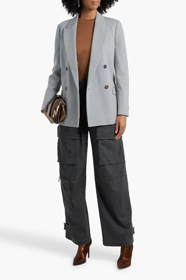 Brunello Cucinelli Double-breasted Blazer - Light Gray