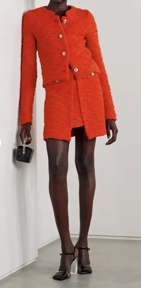 Giambattista Valli Layered Wool-blend Tweed Mini Skirt
