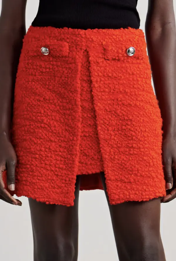 Giambattista Valli Layered Wool-blend Tweed Mini Skirt