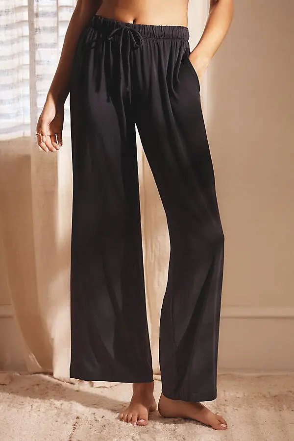 Eberjey Gisele Everyday Straight-leg Lounge Pants - Black