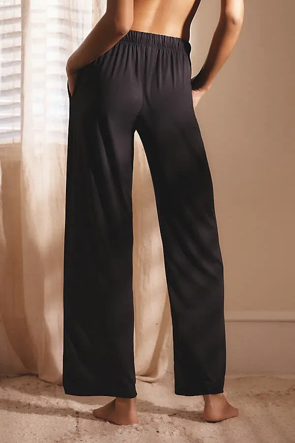 Eberjey Gisele Everyday Straight-leg Lounge Pants - Black