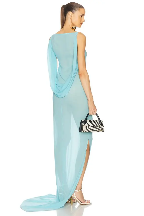 jacquemus light blue dress Jacquemus La Robe Ameno Dress In Light Turquoise - 40% Off