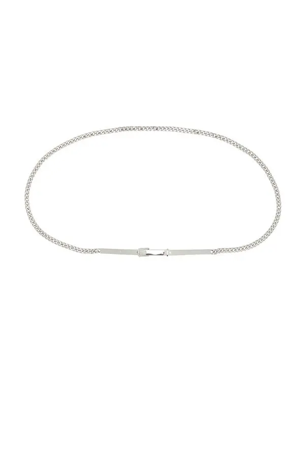 TOTEME Metallic Chain Belt - Silver