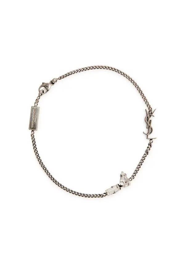Saint Laurent Cassandre Chain Bracelet - Silver