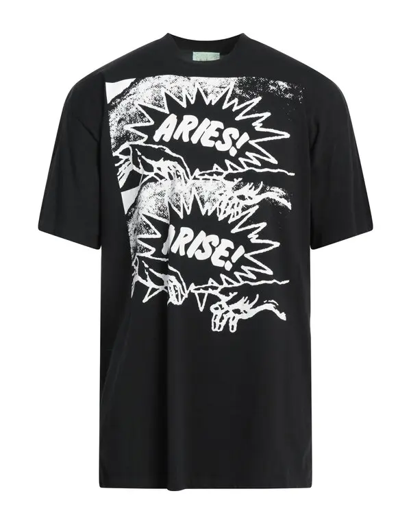 Aries T-shirt Size Cotton - Black