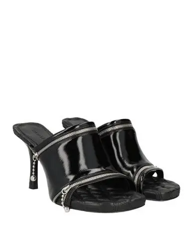 Burberry Leather Stiletto Heel Sandals - Black