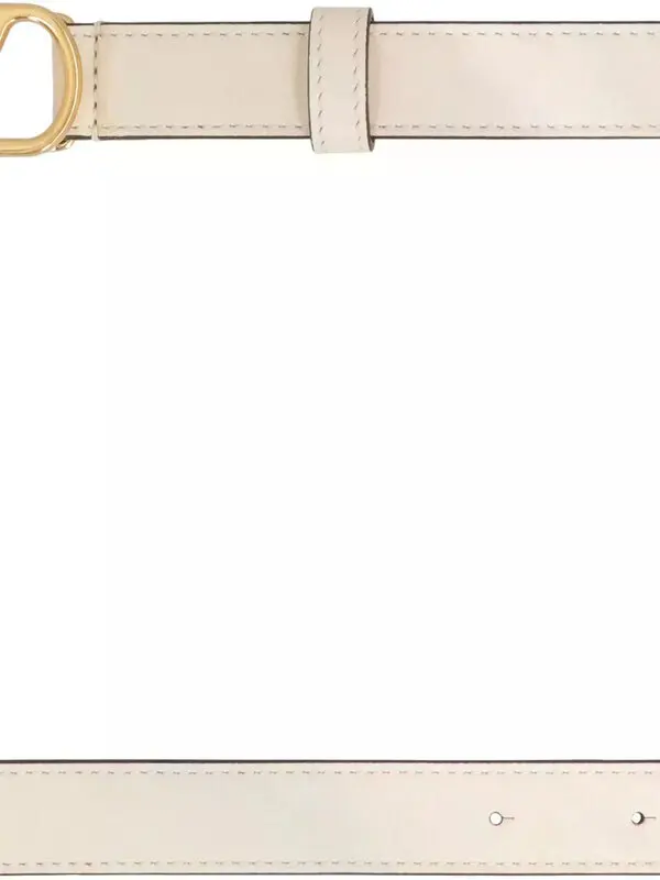Valentino Garavani Vlogo Signature Leather Belt - Neutrals