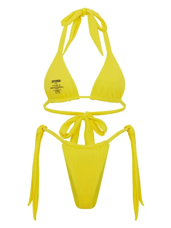 LET'S SWIM Side Tie-fastening Bikini Bottoms