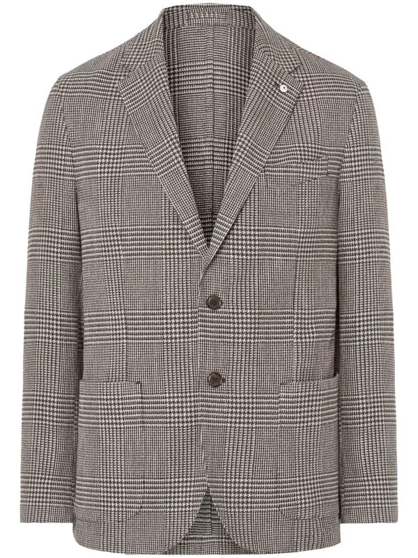 LUIGI BIANCHI MANTOVA Plaid Check Blazer