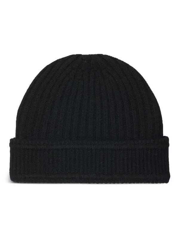 Burberry Logo Patch Beanie - Black