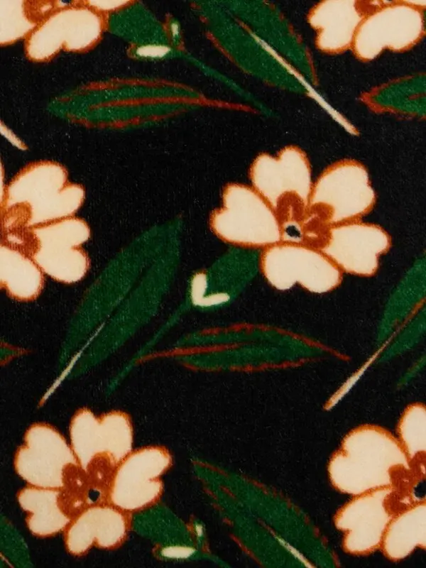 La DoubleJ Floral-print Cropped Trousers - Black