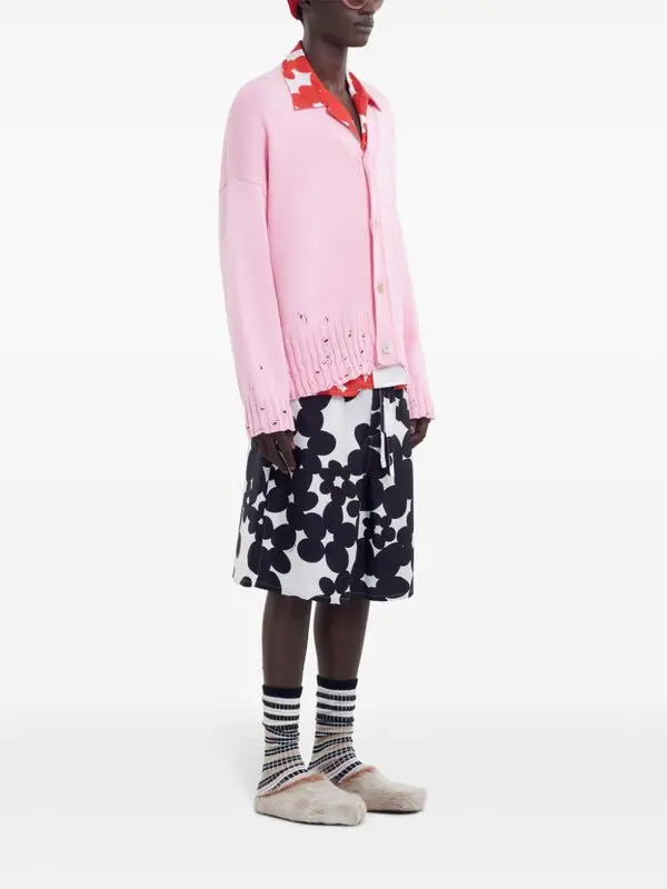 Marni Distressed Cardigan - Pink