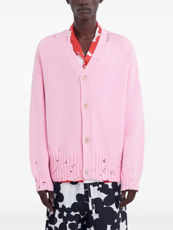 Marni Distressed Cardigan - Pink