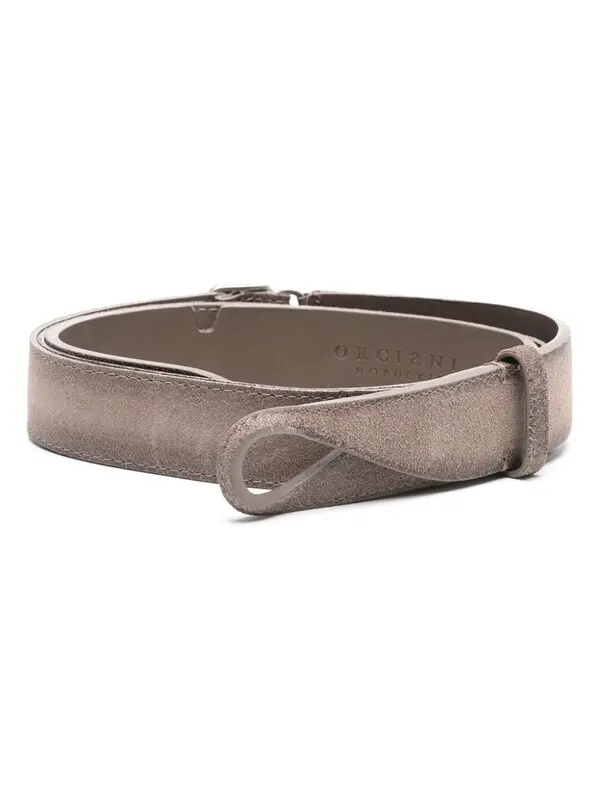 ORTIGNI Leather Belt - Grey