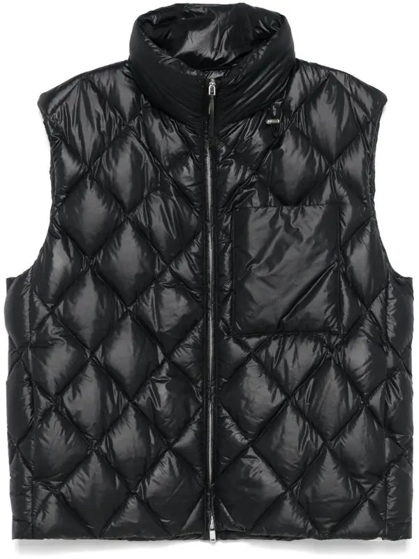 JIL SANDER Quilted Gilet - Black