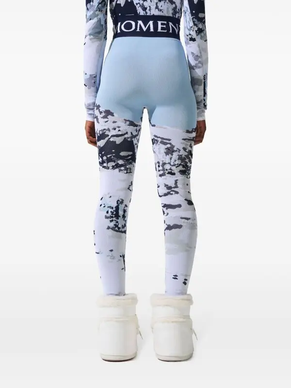 Perfect Moment Landscape-jacquard Leggings - Blue