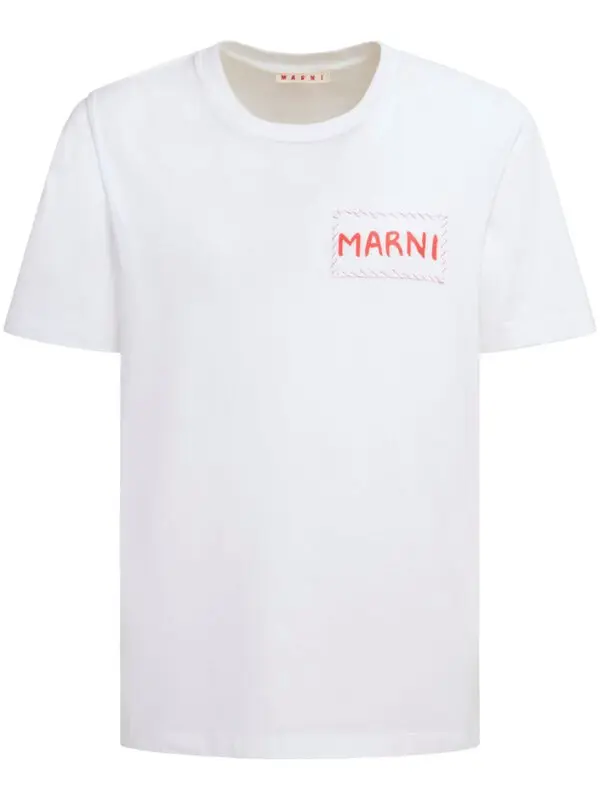 Marni Embroidered Label T-shirt - White