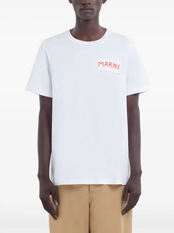 Marni Embroidered Label T-shirt - White