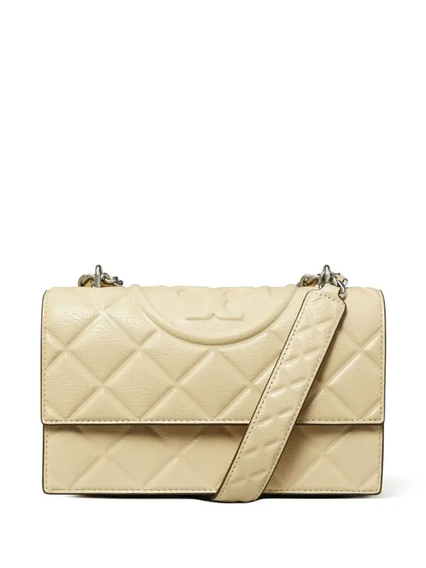 Tory Burch Fleming Quilted Crossbody Bag - Neutrals