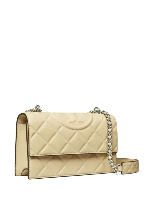Tory Burch Fleming Quilted Crossbody Bag - Neutrals