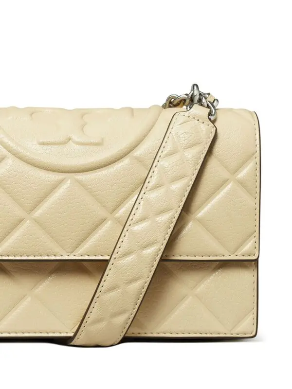 Tory Burch Fleming Quilted Crossbody Bag - Neutrals