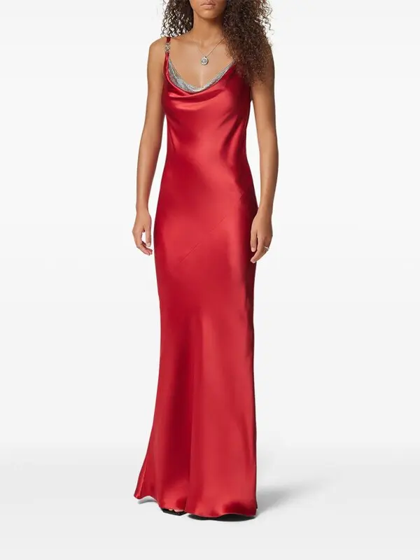 Versace Metal Mesh Slip Gown