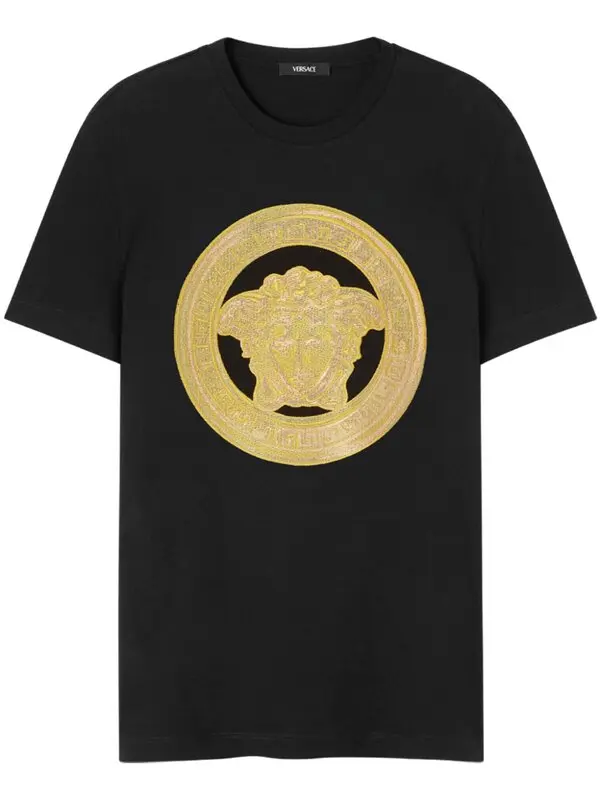 Versace Medusa-embroidered T-shirt