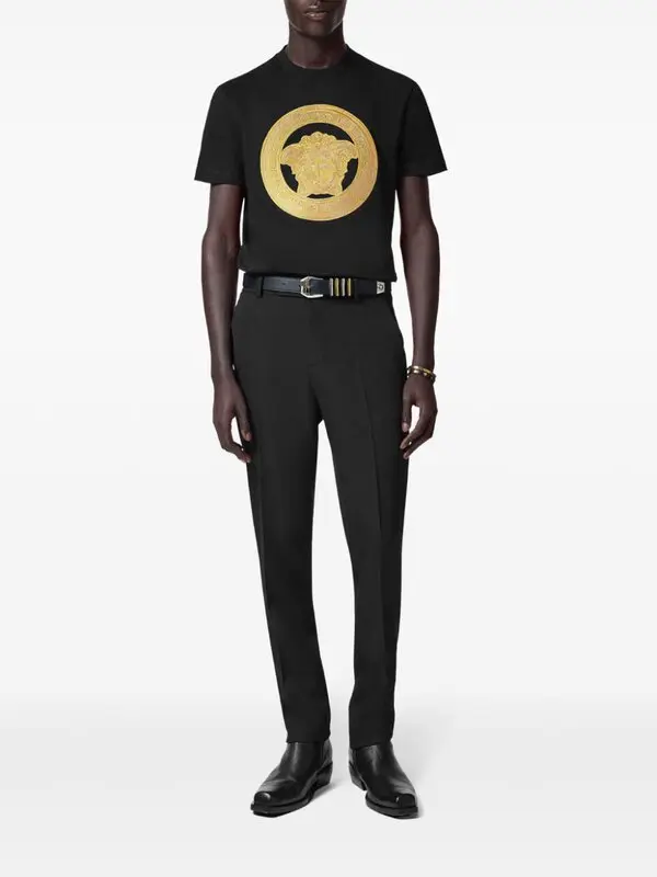 Versace Medusa-embroidered T-shirt