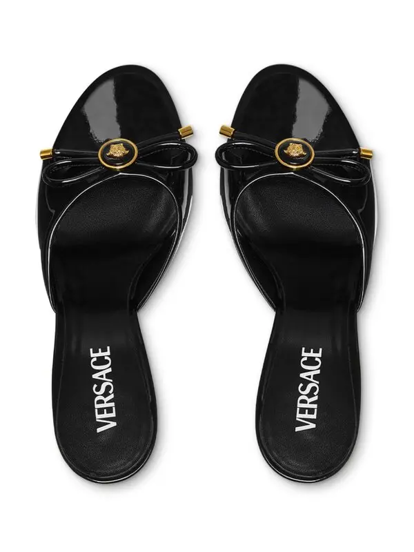 Versace 85mm Opera Bow Mules - Black