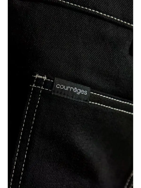 COURREGES Denim Straight Skirt - Black