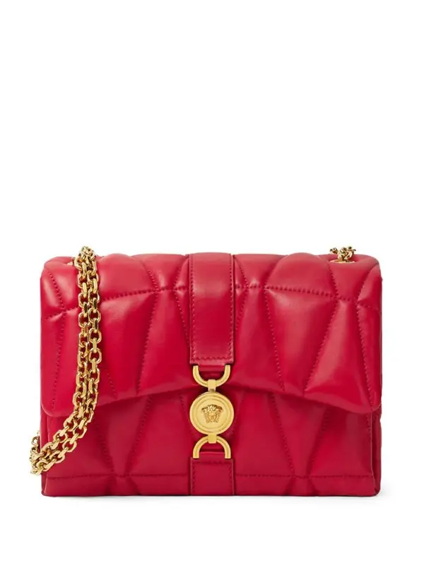Versace Kleio Quilted Shoulder Bag - Red