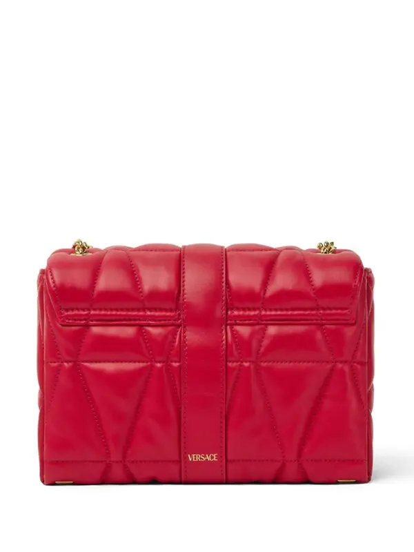 Versace Kleio Quilted Shoulder Bag - Red