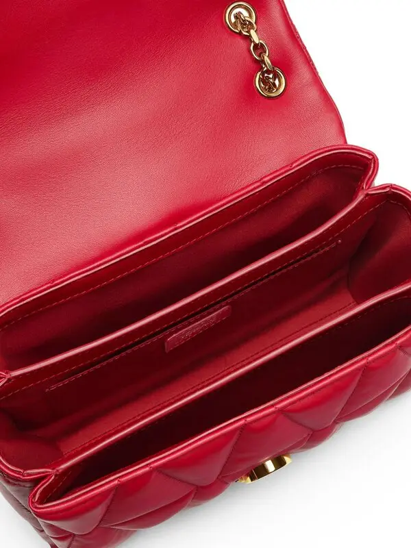 Versace Kleio Quilted Shoulder Bag - Red