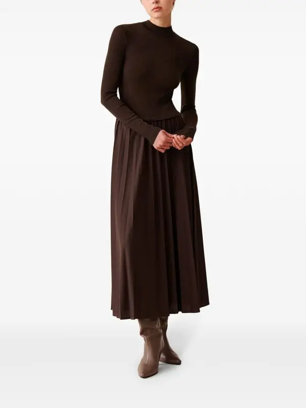 Claudie Pierlot Knitted Maxi Dress In Brown - 50% Off | Editorialist