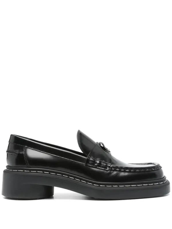 MARINE SERRE Calf Leather Loafers