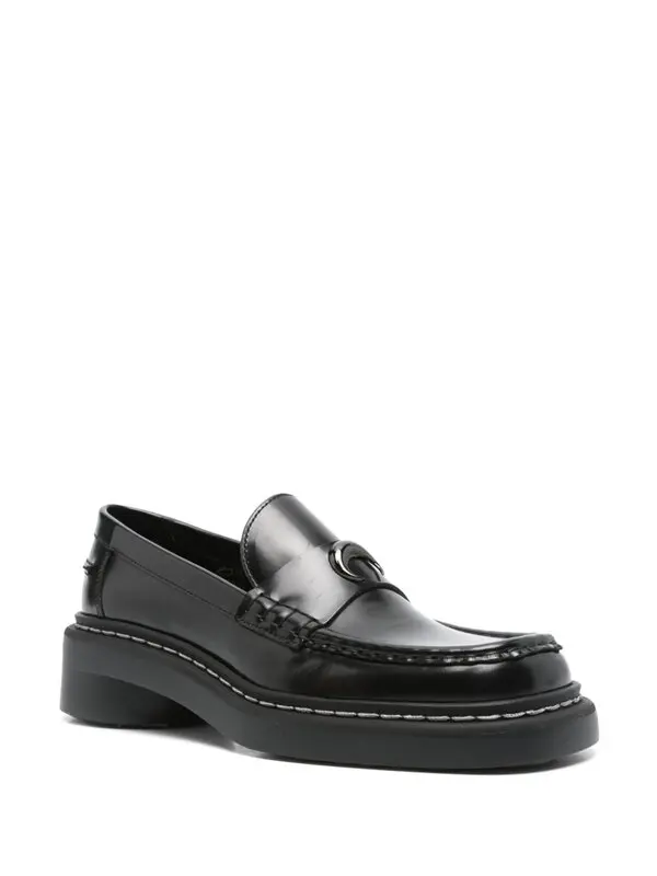 MARINE SERRE Calf Leather Loafers