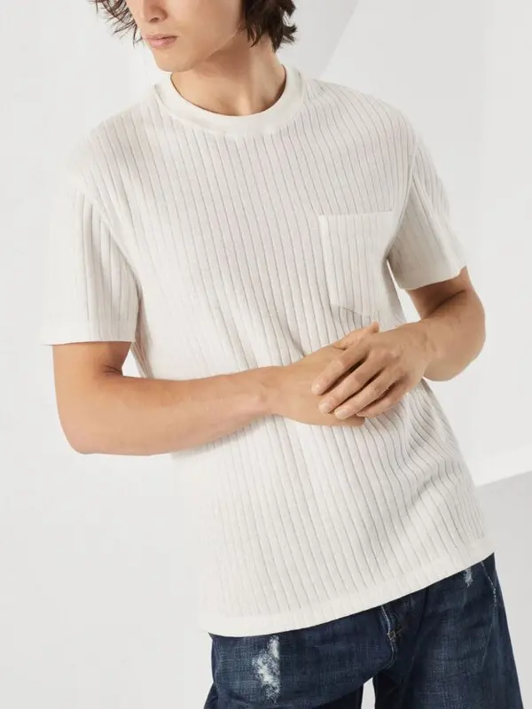 Brunello Cucinelli Ribbed Round-neck T-shirt