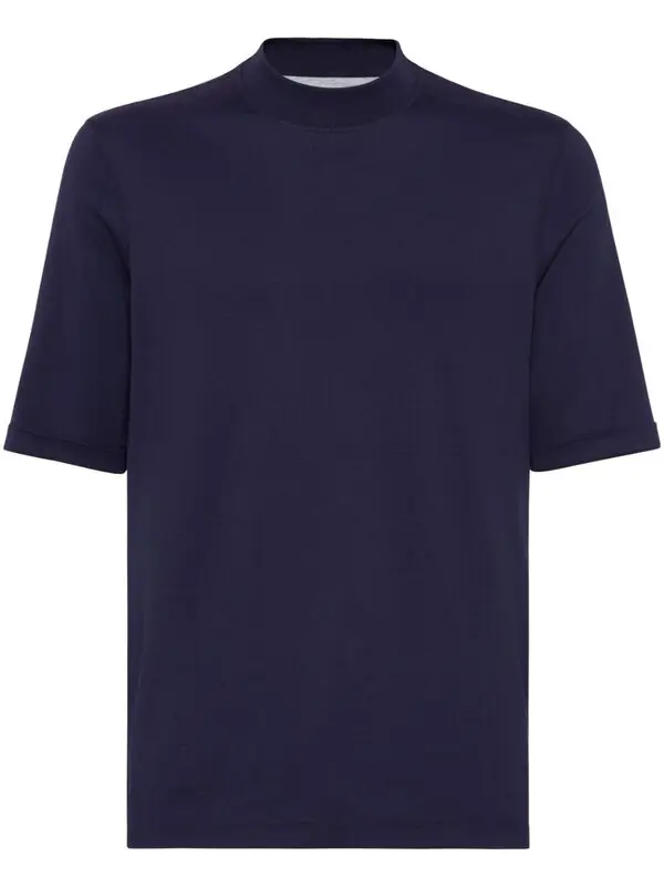 Brunello Cucinelli Cotton Mock-neck T-shirt