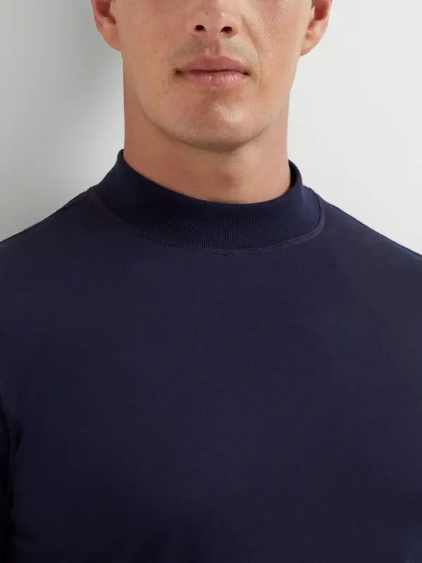 Brunello Cucinelli Cotton Mock-neck T-shirt