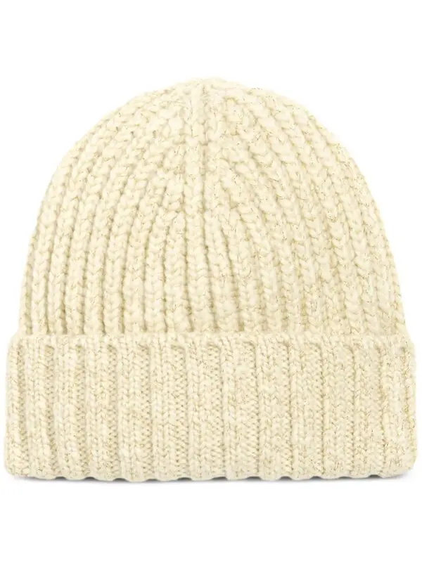 AMI Paris Ribbed Beanie Hat