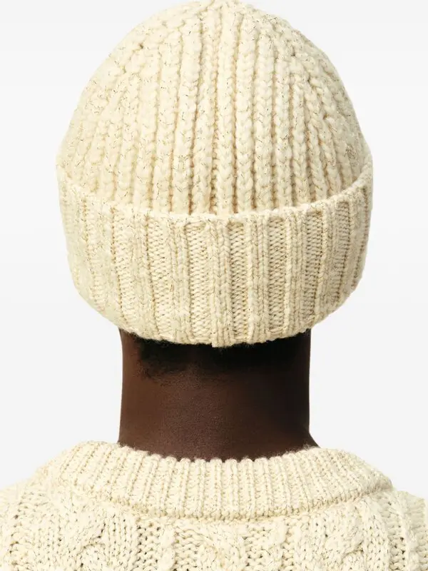 AMI Paris Ribbed Beanie Hat