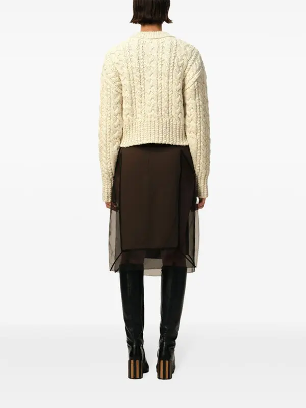 AMI Paris Cable Knit Lurex Jumper