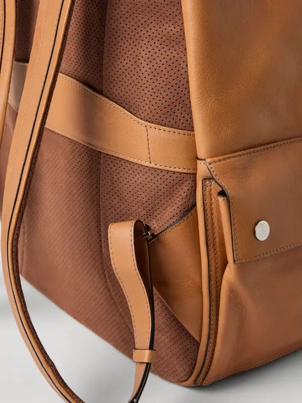 Brunello Cucinelli Leather Travel Backpack - Brown