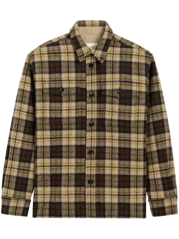 AMI Paris Chest-print Overshirt