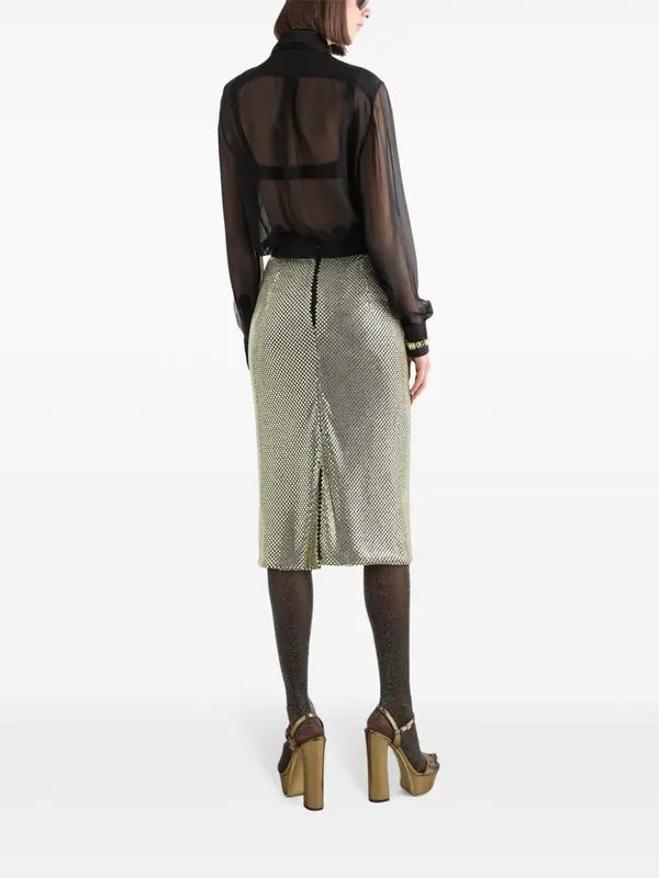 Dolce & Gabbana Pussy-bow Silk Chiffon Shirt - Black