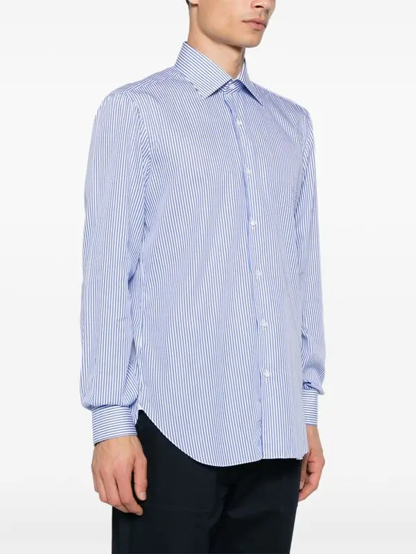 BARBA NAPOLI Striped Shirt - Blue