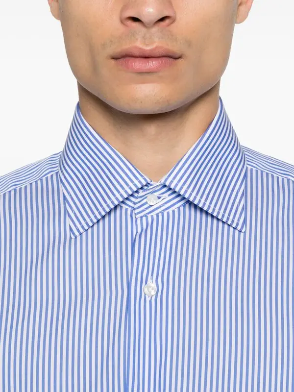 BARBA NAPOLI Striped Shirt - Blue
