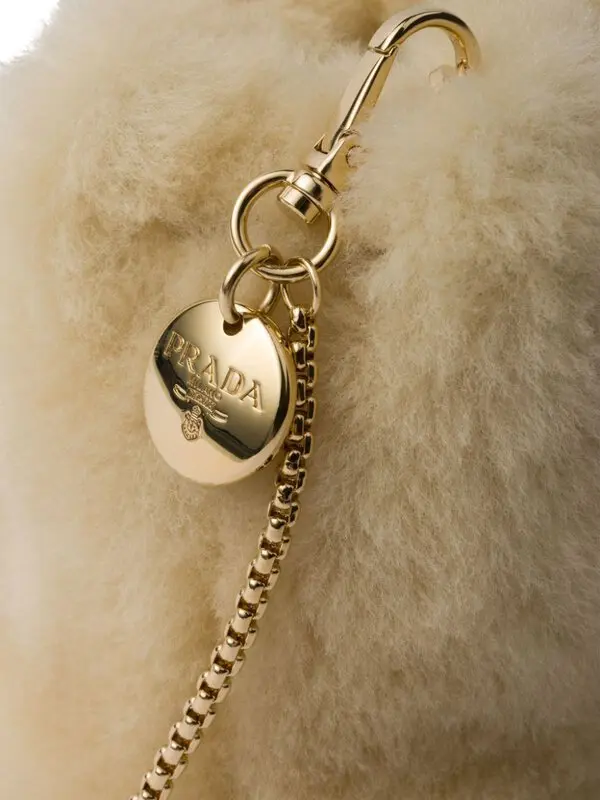 Prada Shearling Mini Bag - Neutrals