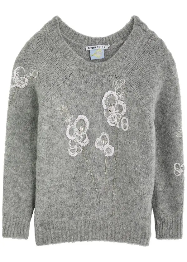 Bernadette Orchidea Embellished Alpaca-blend Jumper